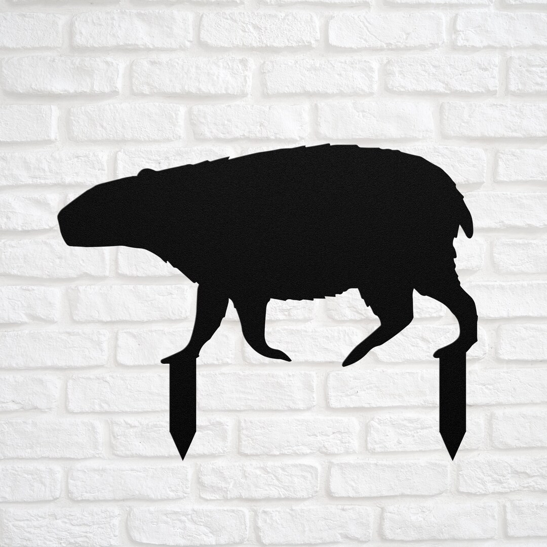 Capybara Memorial Stake Loss of Capybara Wind Chime Heart Grave Marker ...