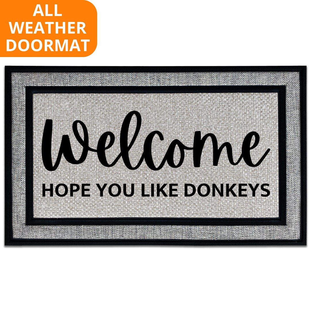 Donkey Doormat Outdoor Rug Hope You Like Donkeys Door Mat Decor ...