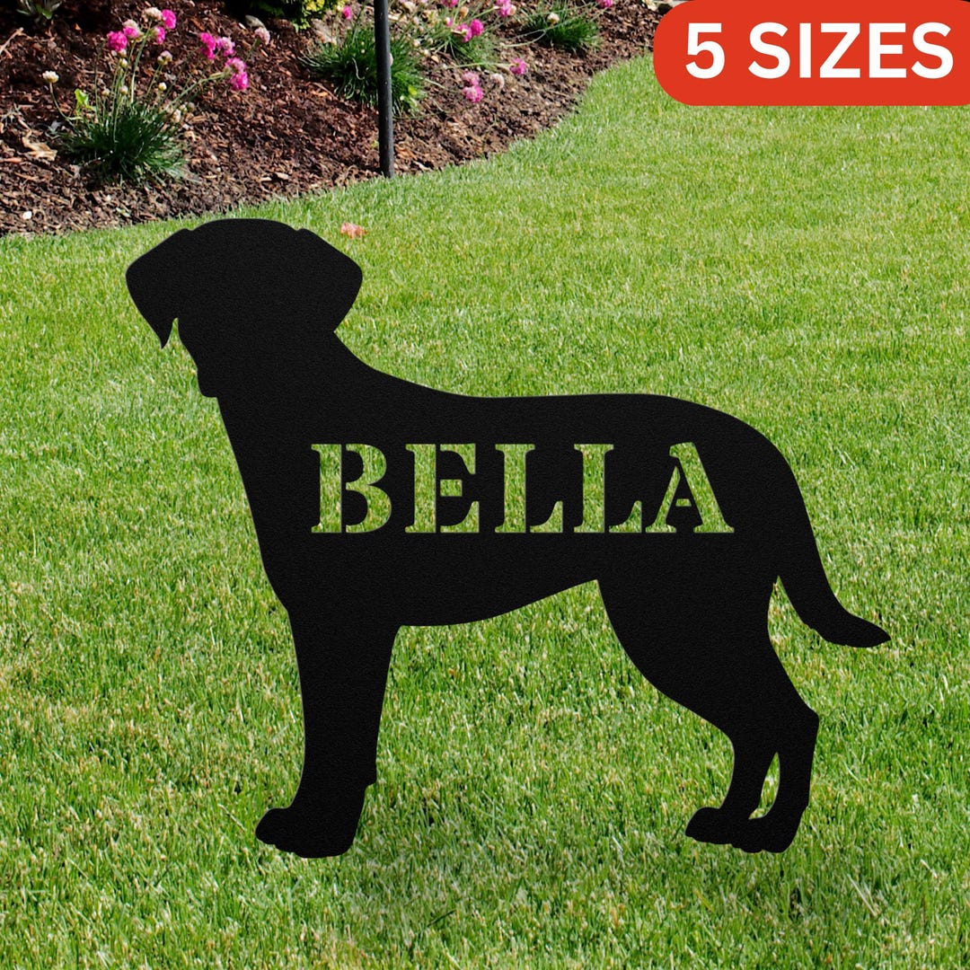 Personalized Black Labrador Retriever Yard Statue Stake, Custom Outdoor ...