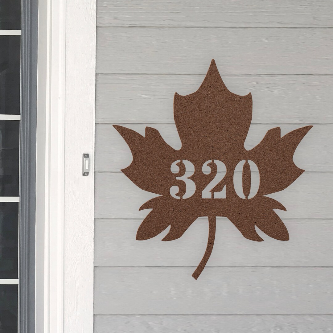 Personalized Maple Leaf Address House Number Sign Maple Syrup Fall ...