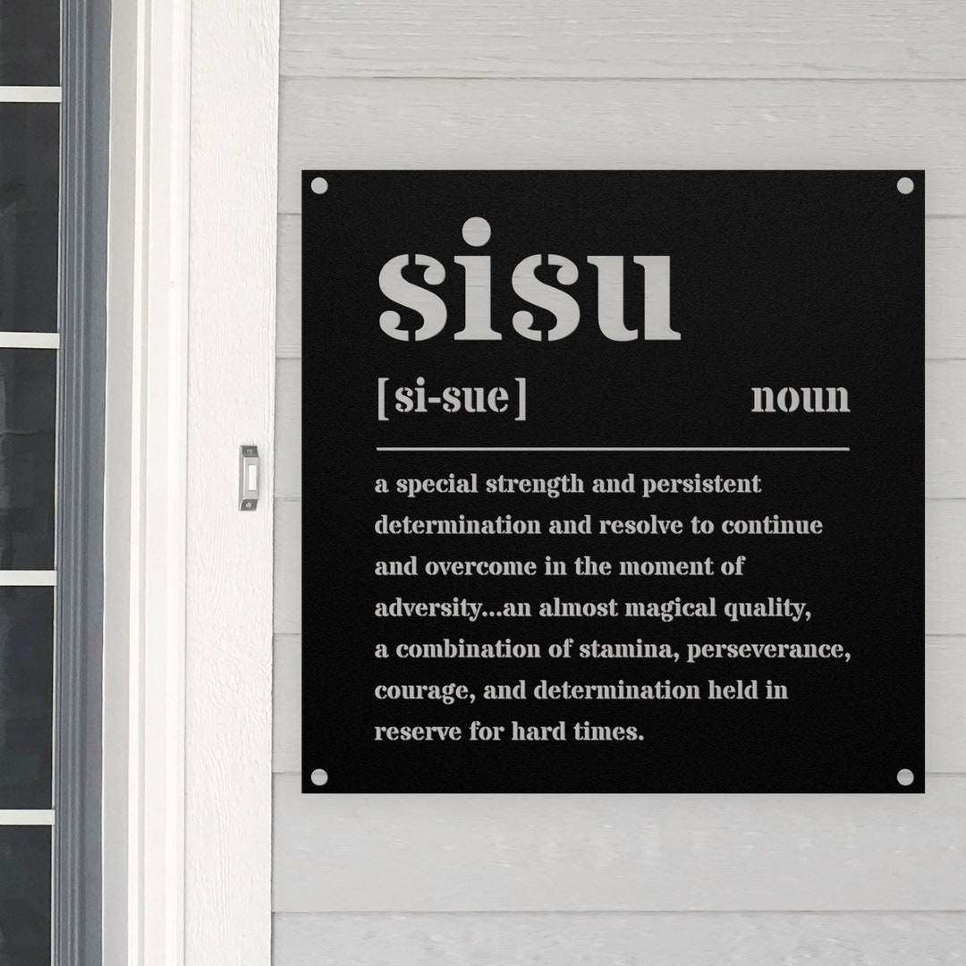 Sisu Definition Metal Sign Wall Art, Finnish Finland Sisu Sign, Sisu ...
