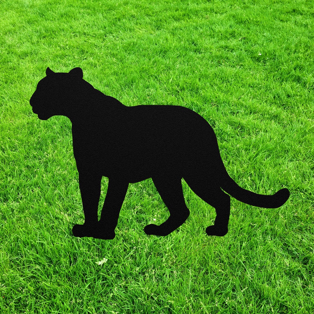 Mountain Lion House Number Sign Yard Address Plaque Garden Lawn Stake ...