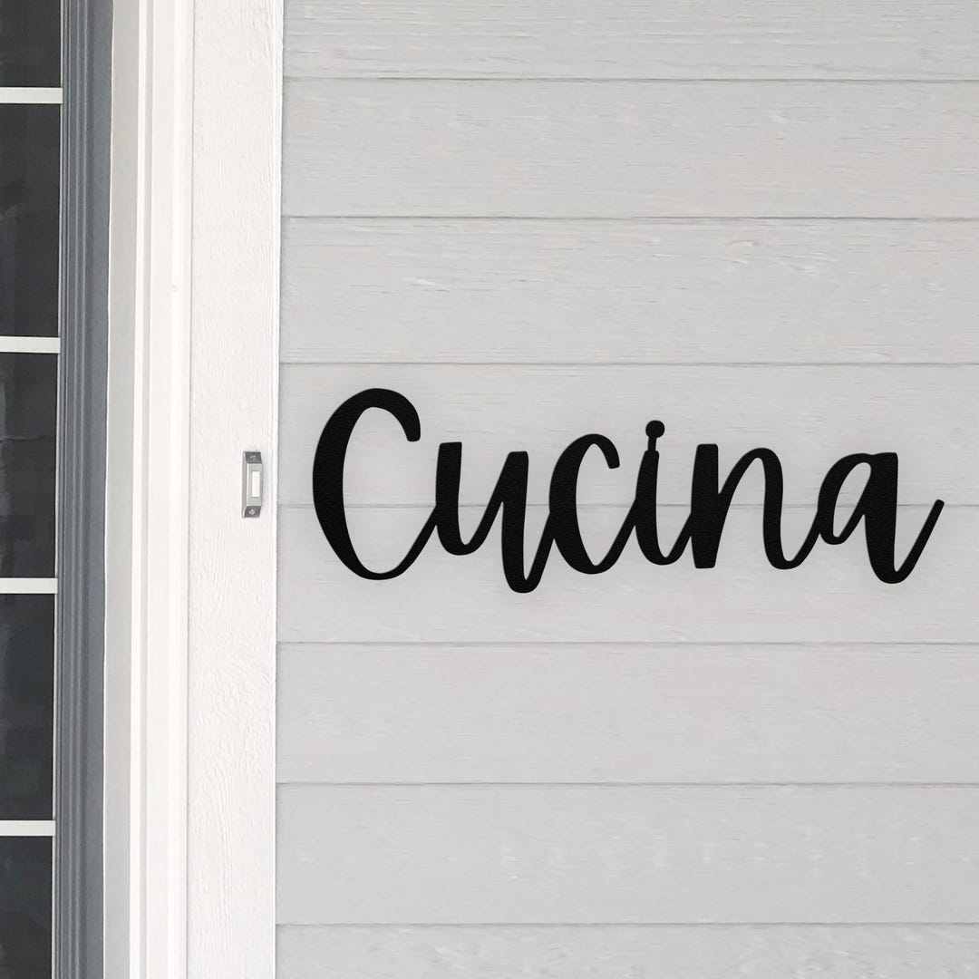 Cucina Sign Italian Kitchen Metal Sign the Kitchen Tuscan Decor ...