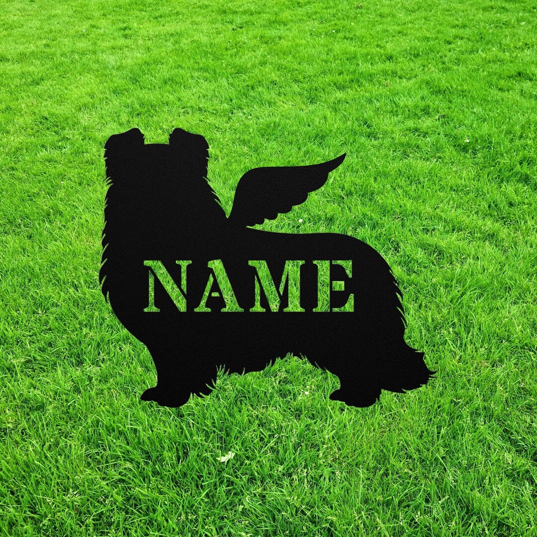 Personalized Shetland Sheepdog Garden Statue Stake, Custom Sheltie ...