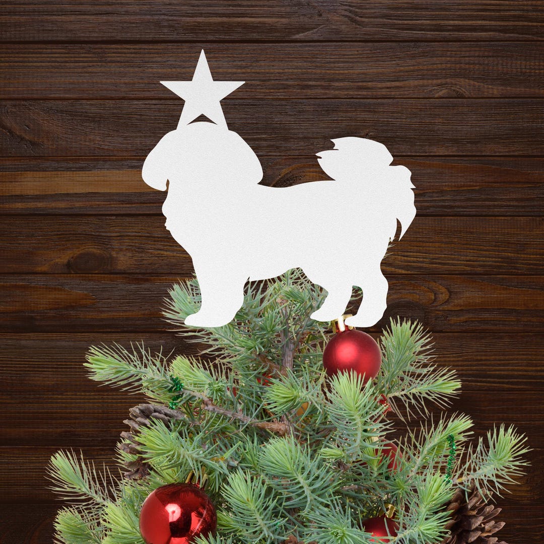 Peekapoo Tree Topper Christmas Holiday Decoration Ornament Dog Gift ...