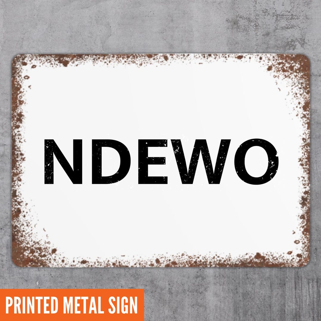 Igbo Welcome Sign Ndewo Metal Sign Plaque Front Door Wreath Front Door ...