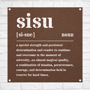 Sisu Definition Metal Sign Wall Art, Finnish Finland Sisu Sign, Sisu ...