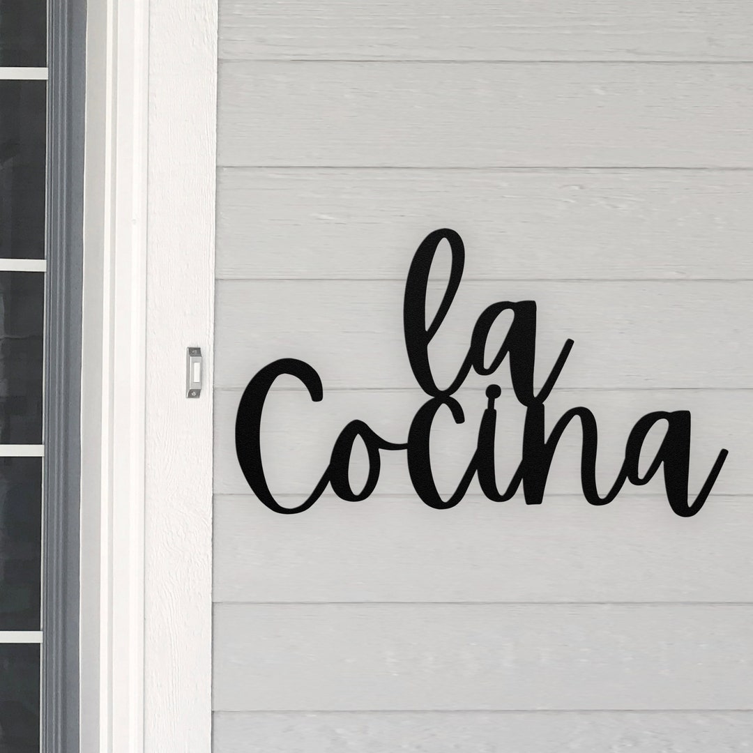 La Cocina Sign Spanish Kitchen Metal Sign, Mexican Italian Wall Art ...