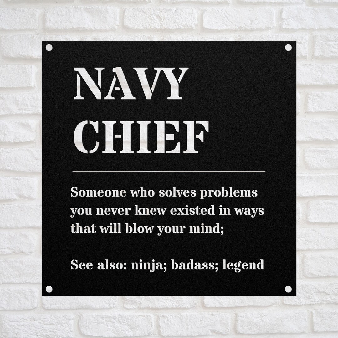 Personalized NAVY CHIEF Gift Metal Sign for Birthday, Christmas ...