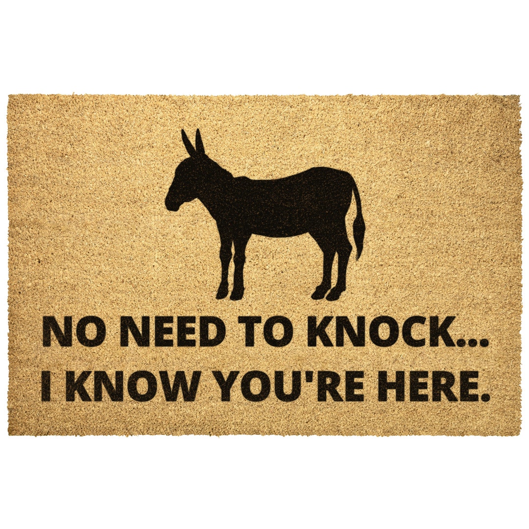 Donkey Doormat Door Mat Funny Donkey Gift Dog Lover Gifts Home Decor ...