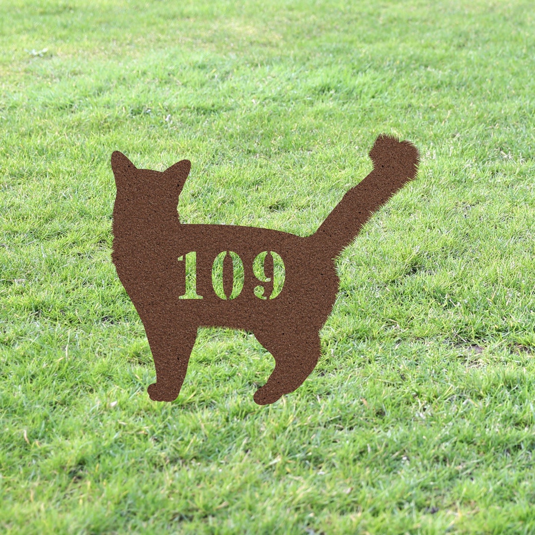 Somali House Number Sign Yard Address Plaque Garden Lawn Stake Metal ...