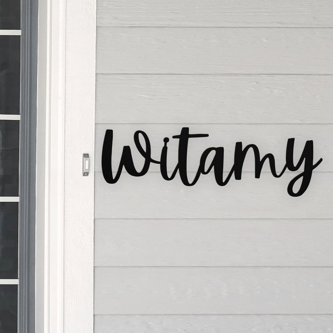 Witamy Sign Polish Welcome Metal Sign Wall Art Plaque Poland Katowice ...