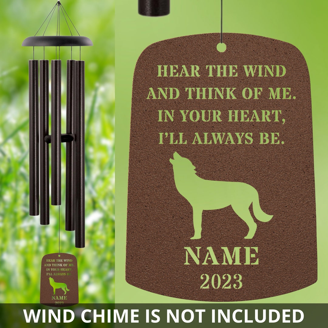 Wolf Wind Chime Sail Wolf Memorial Wolf Loss Gift Sympathy Bereavement ...