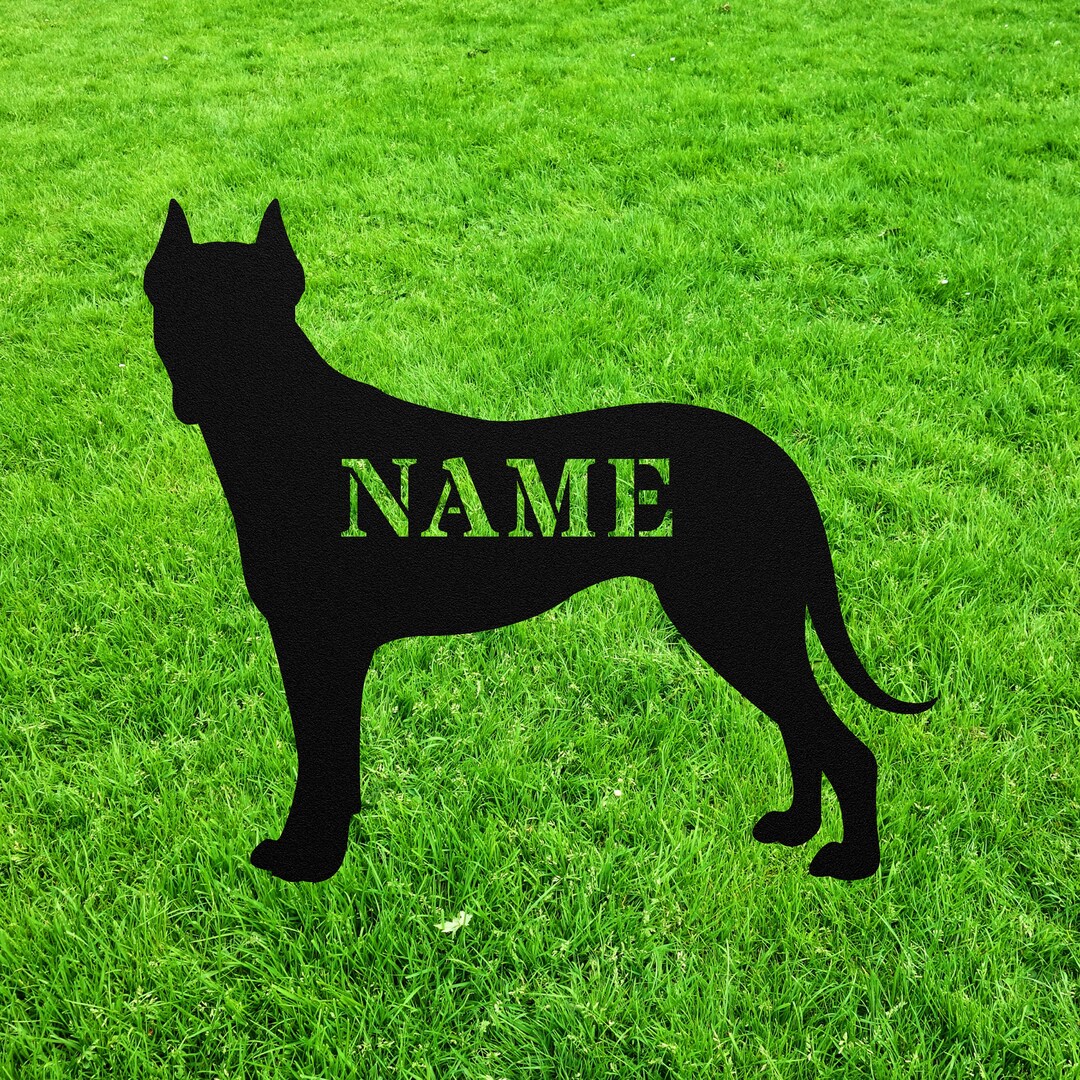 Argentinian Mastiff Yard Statue Memorial Wind Chime Outdoor Garden Art ...