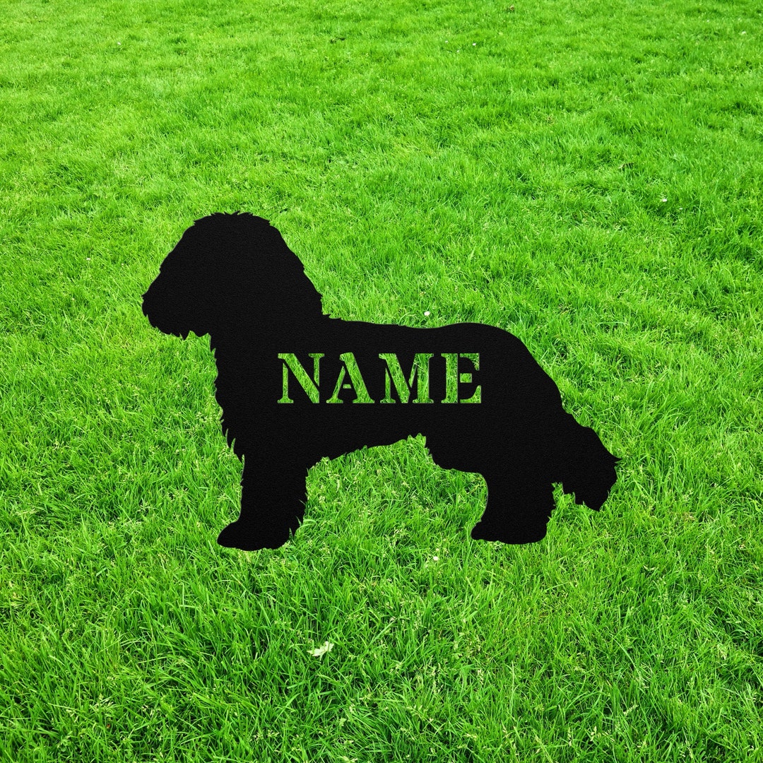 Personalized Cavapoo Yard Statue Stake, Custom Dog Outdoor Garden Art ...