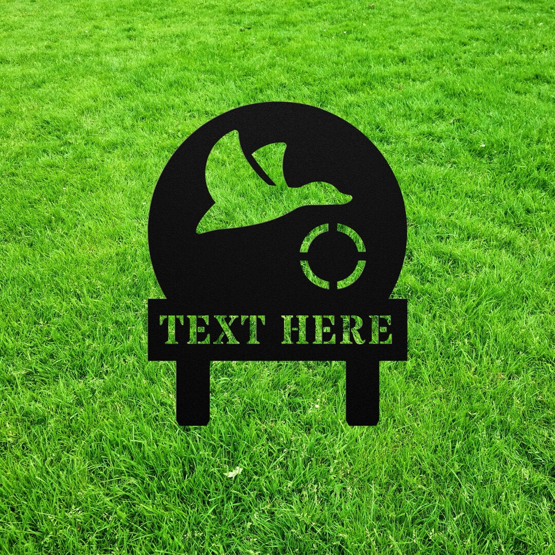 Personalized Duck Hunting Yard Statue Stake Hunter in Heaven Metal ...