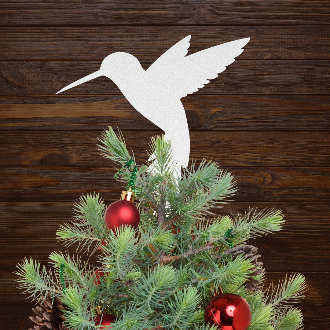 Hummingbird Tree Topper - White Metal Tree Topper - Etsy