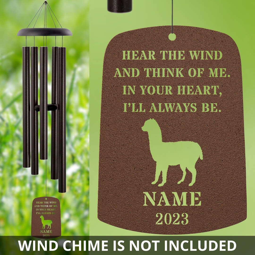 Alpaca Wind Chime Sail Alpaca Memorial Alpaca Loss Gift Sympathy ...