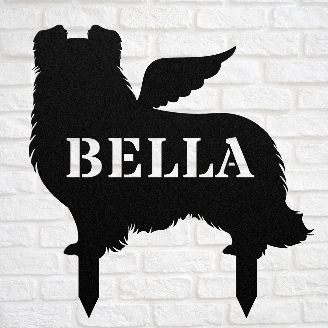 Personalized Shetland Sheepdog Garden Statue Stake, Custom Sheltie ...
