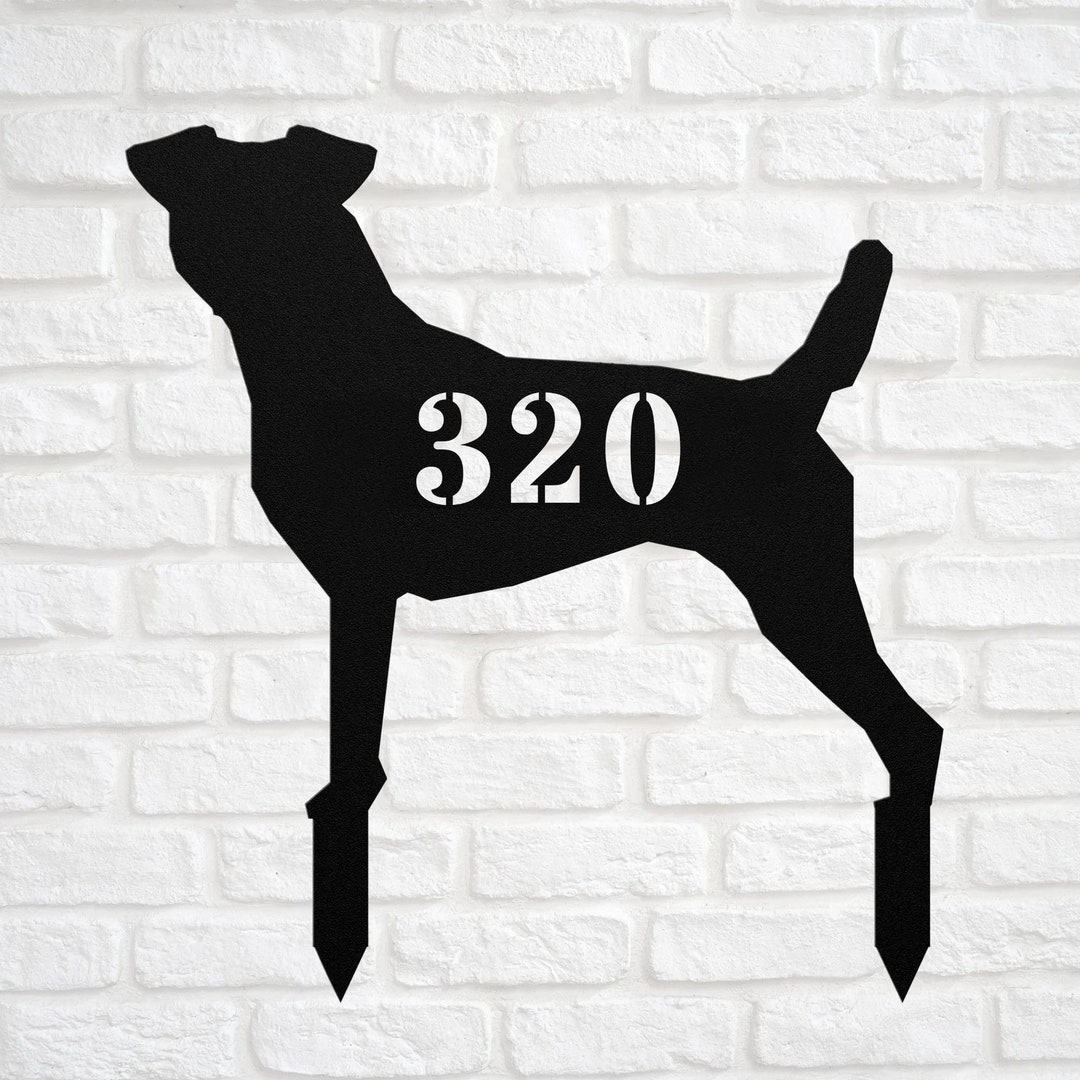 Parson Russell Terrier House Number Sign Yard Address Plaque Garden ...