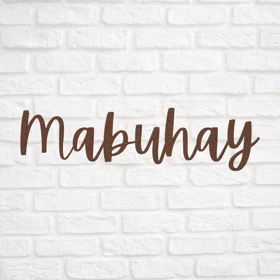 Mabuhay Metal Sign Wall Art Plaque Front Home Decor Porch Door Hanger ...
