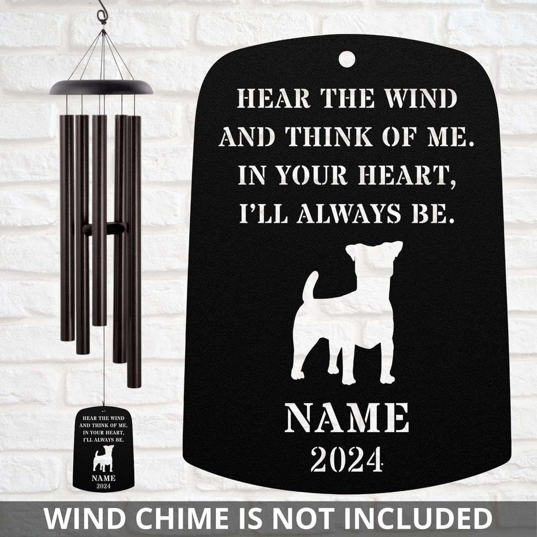 Jack Russell Terrier Wind Chime Sail Jack Russel Memorial Loss Gift ...