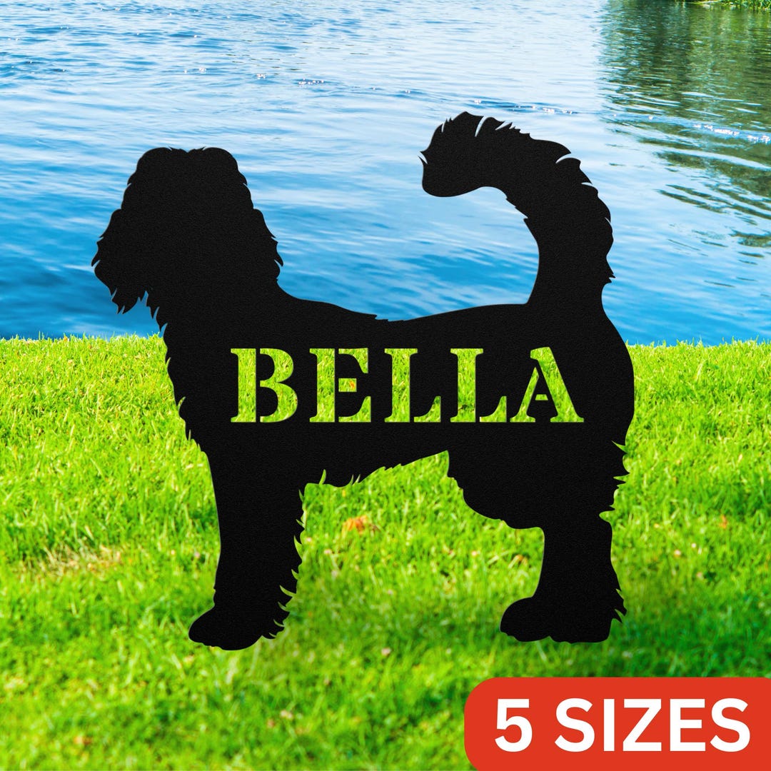 Personalized Labradoodle Garden Statue Stake, Custom Labradoodle ...