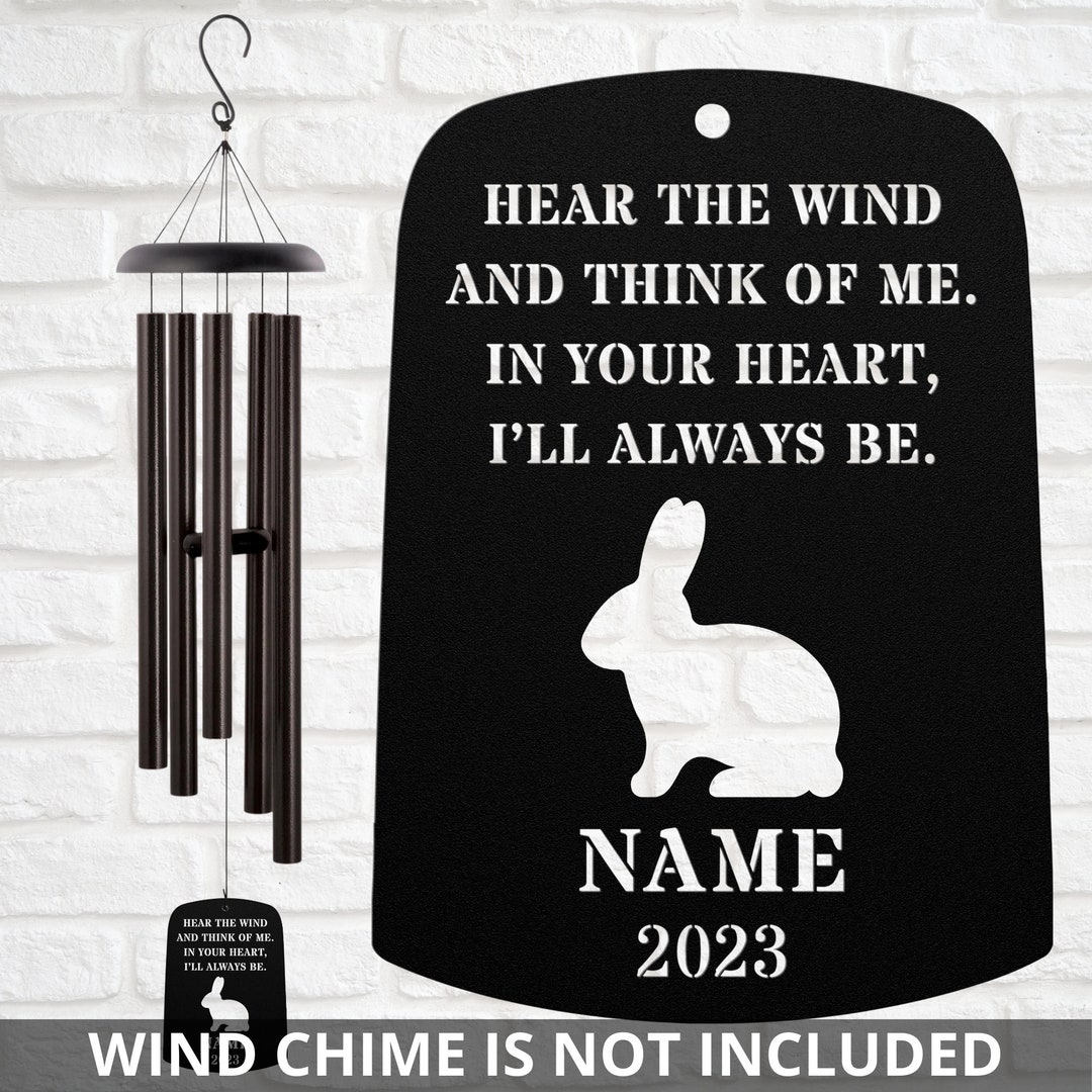 Bunny Wind Chime Sail Rabbit Memorial Rabbit Bunny Pet Loss Gift ...