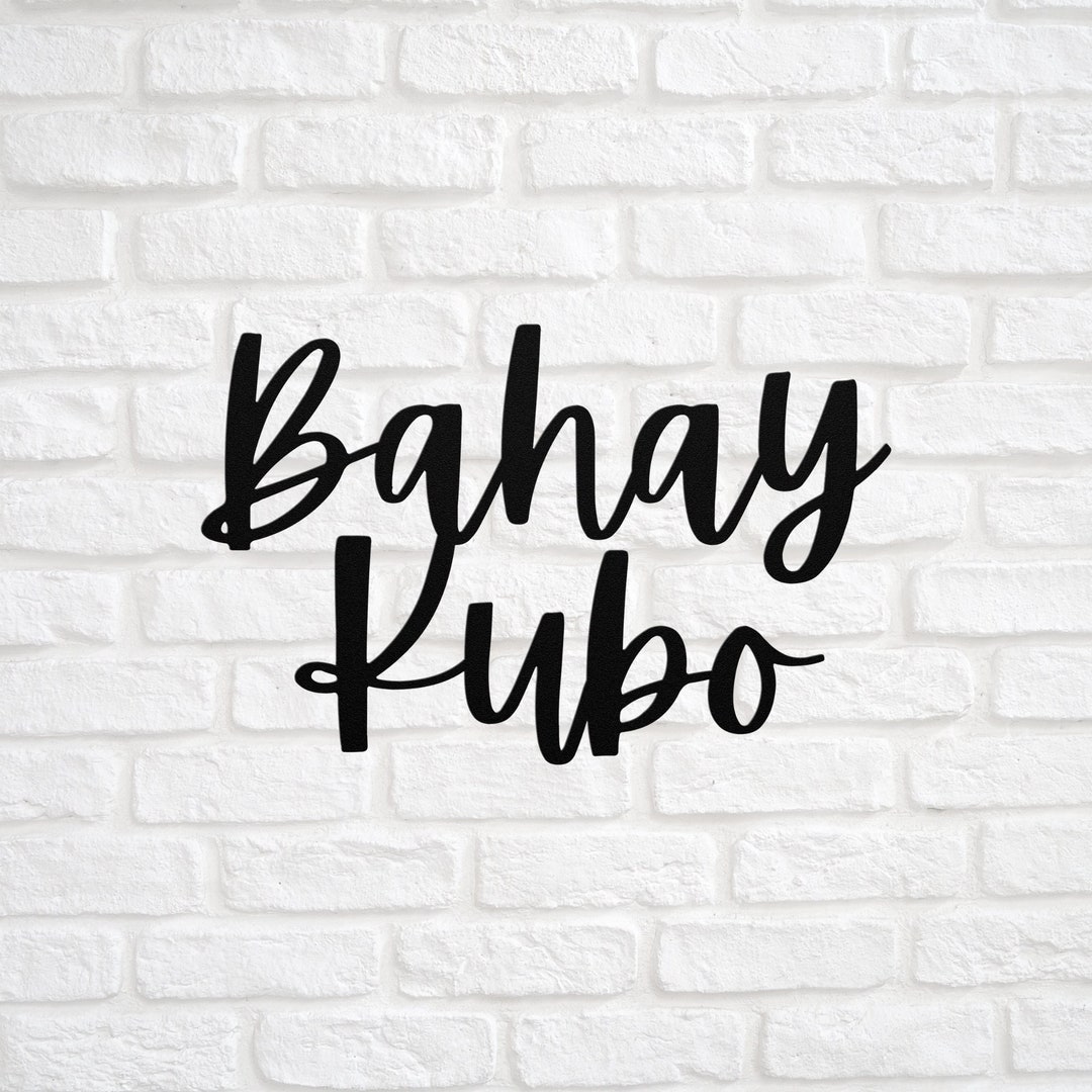 Bahay Kubo Metal Sign, Nipa Hut, Maligayang Pasko, Filipino ...