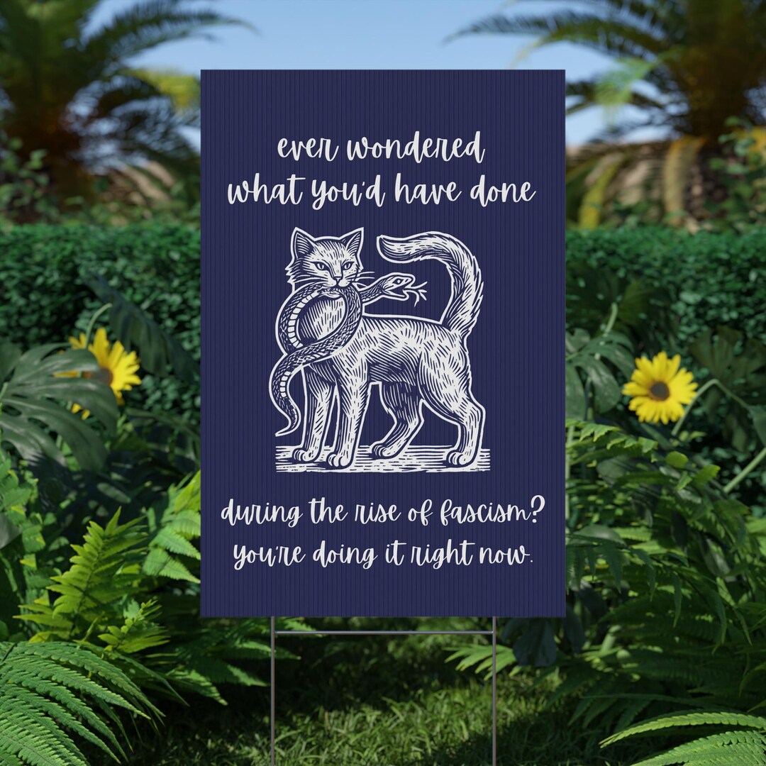 Anti Fascist Yard Sign, Anti Fascism Sign, Do Not Obey in Advance, No ...