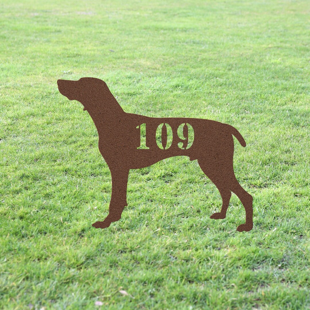 German Shorthaired Pointer Gsp House Number Sign Yard Address Plaque ...