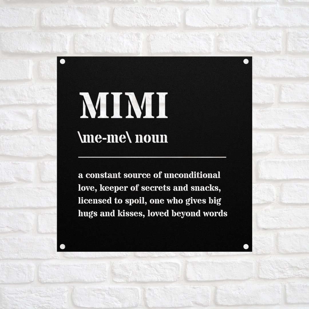 Mimi Sign Metal Plaque, Grandparent Day, Mimi Gift, Mothers Day Gift ...