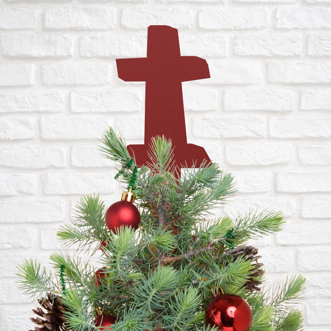 Goth Tree Topper Gothic - Red Metal Tree Topper - Etsy