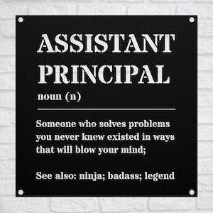 Funny Assistant Principal Gift Metal Sign L for Women and Men L ...