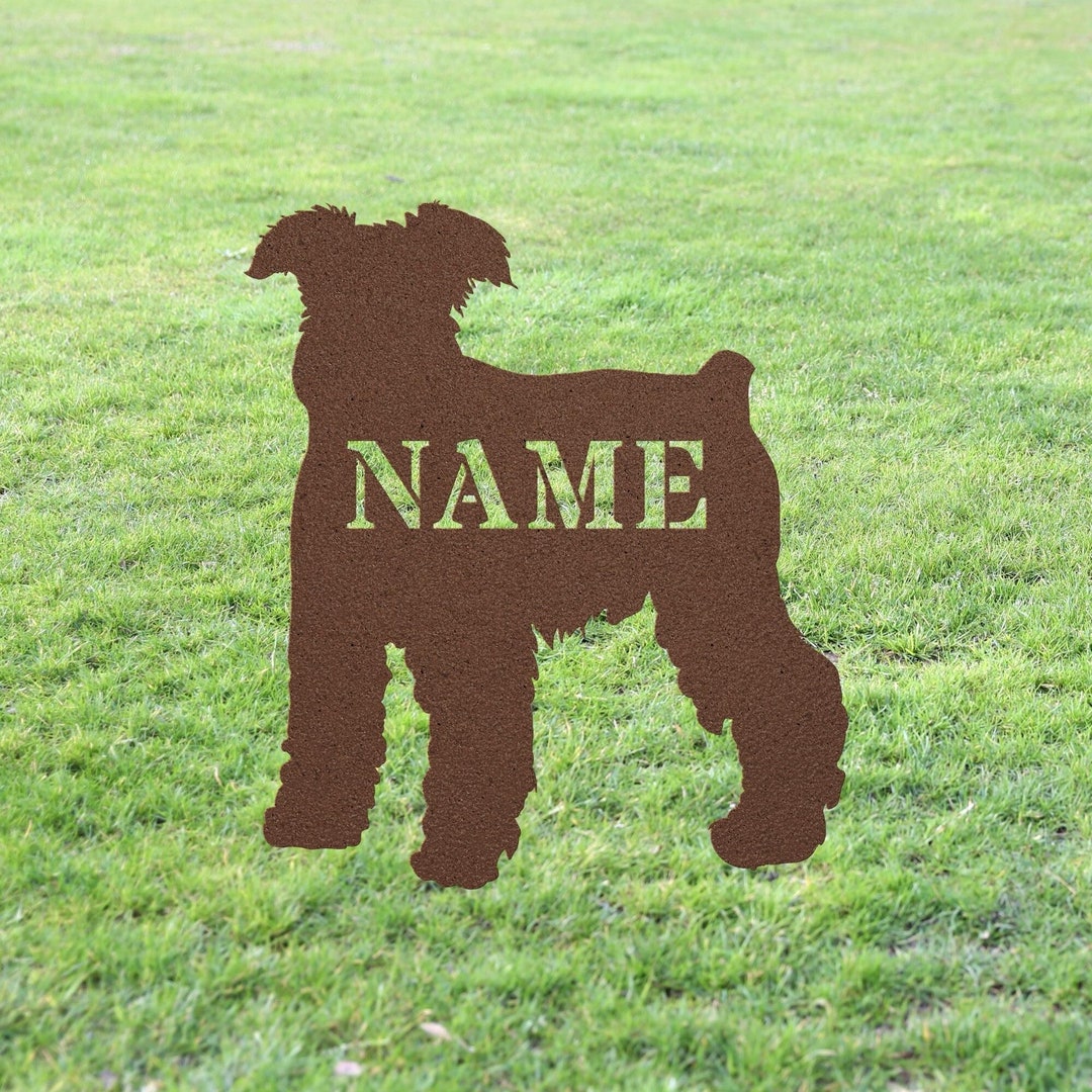 Personalized Miniature Schnauzer Copper Garden Statue Stake Custom ...