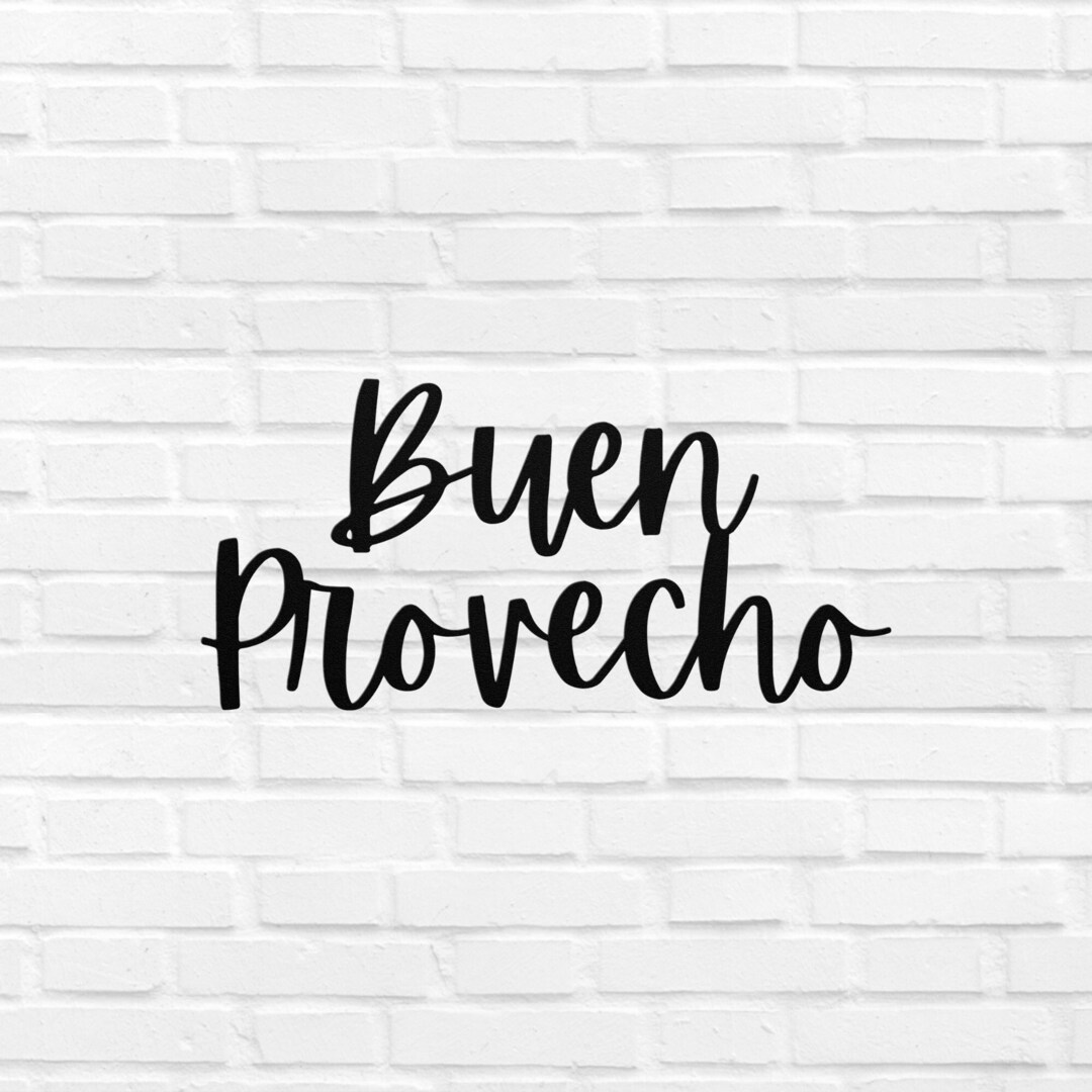 Buen Provecho Sign, Kitchen Metal Sign, Kitchen Sign, Buen Provecho ...