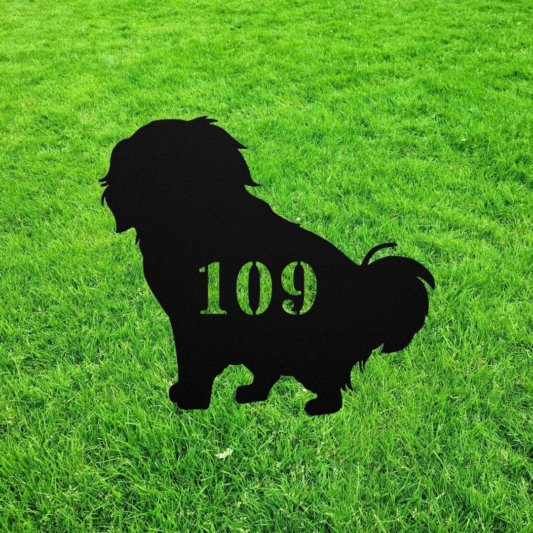 Japanese Chin House Number Sign Yard Address Plaque Garden Lawn Stake ...