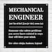 Mechanical Engineer Gift Metal Sign Birthday, Appreciation, Christmas ...