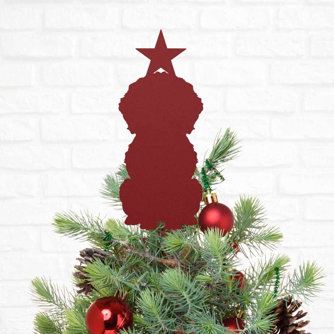 Bichon Frise Tree Topper Christmas Holiday Decoration Ornament Dog Gift ...