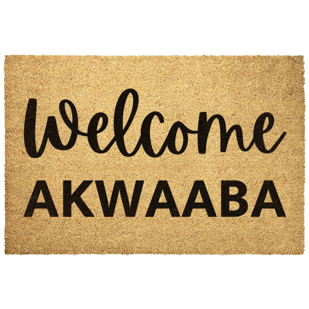 Akan Doormat Akwaaba Outdoor Rug Coir Ghana Door Mat Decor Housewarming ...