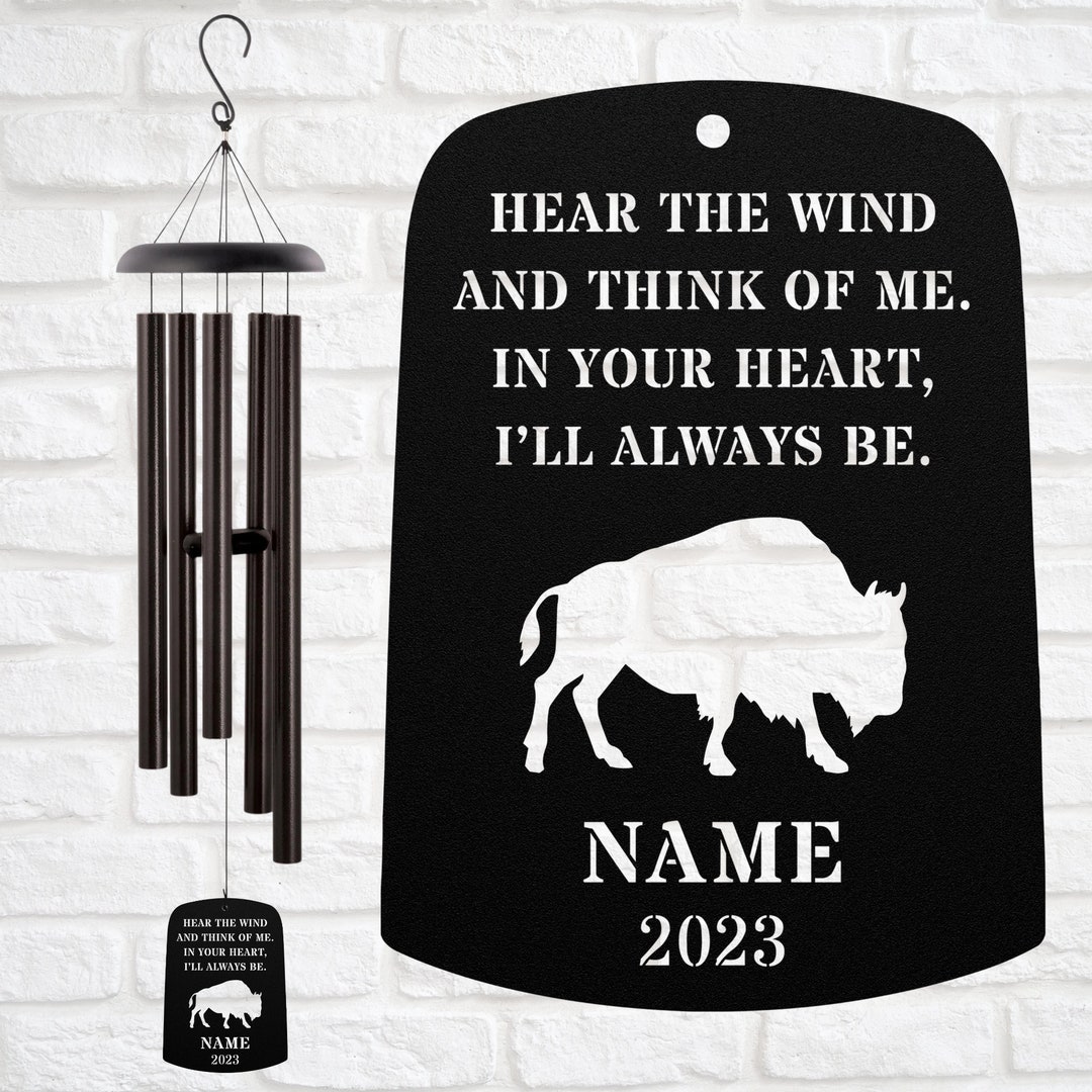 Buffalo Wind Chime Sail Buffalo Memorial Buffalo Loss Gift Sympathy ...