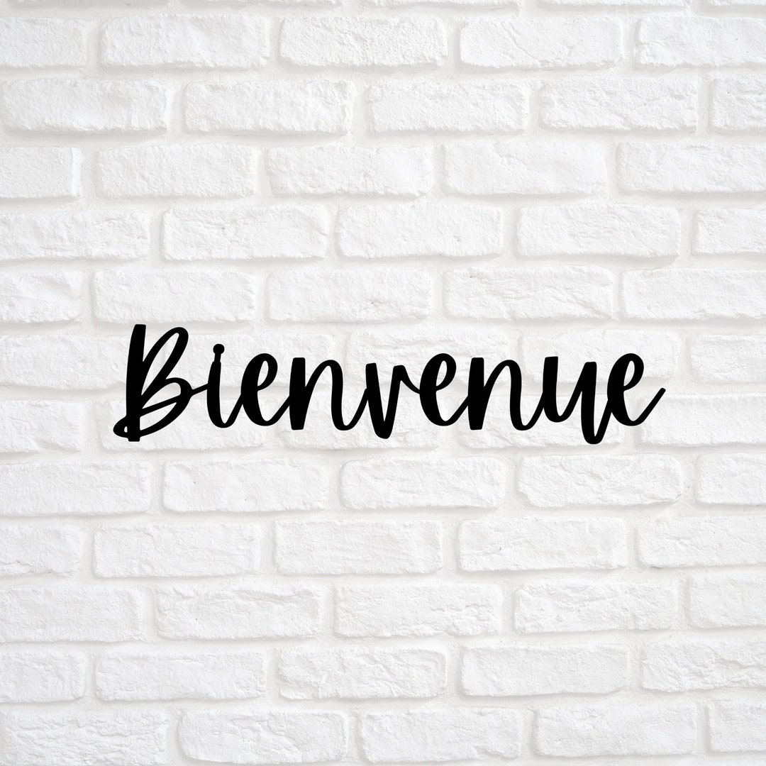 French Metal Sign Bienvenue Wall Art Plaque France Front Home Decor ...
