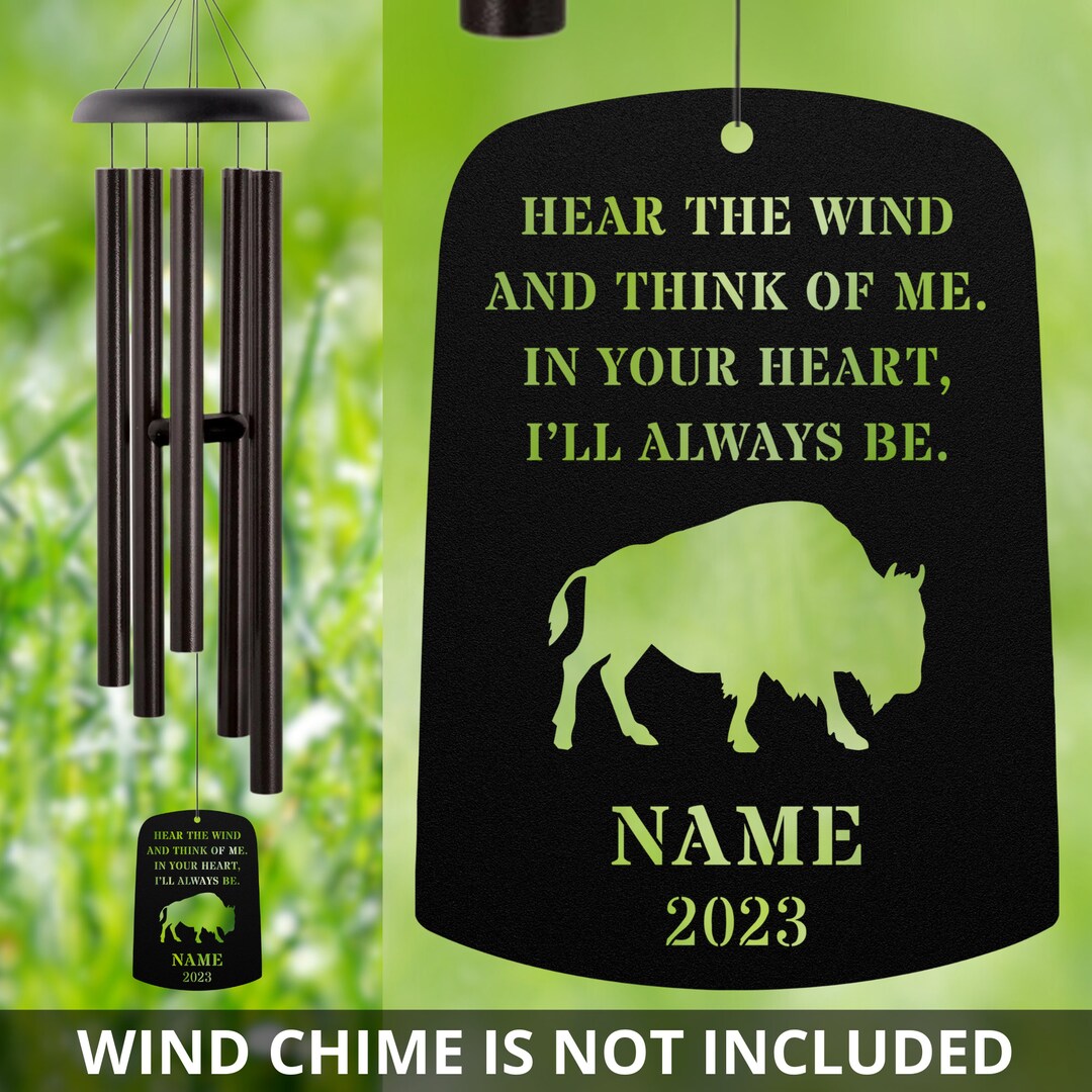 Buffalo Wind Chime Sail Buffalo Memorial Buffalo Loss Gift Sympathy ...