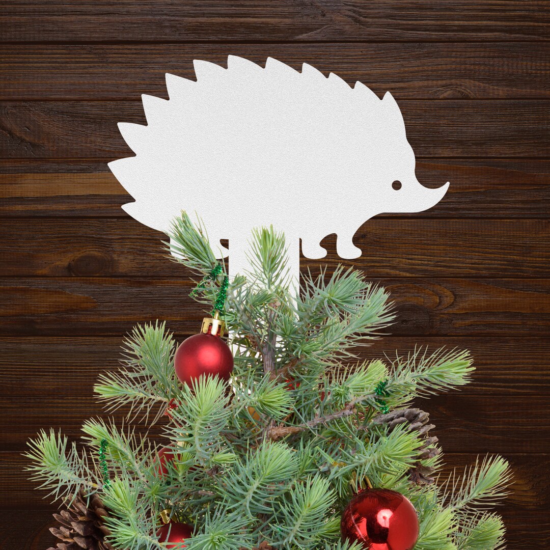 Hedgehog Tree Topper - Small Christmas Tree Topper - Forest Aesthetic ...