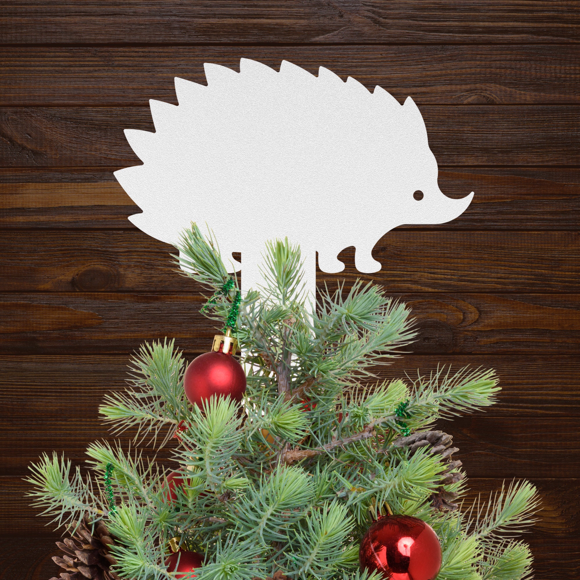 Hedgehog Tree Topper - Small Christmas Tree Topper - Forest Aesthetic ...