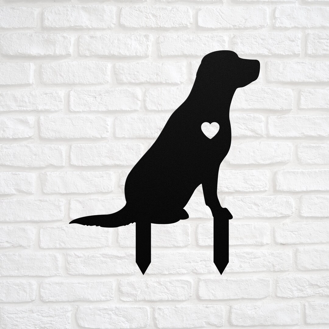 Personalized Black Labrador Retriever Yard Statue Stake, Custom Outdoor ...