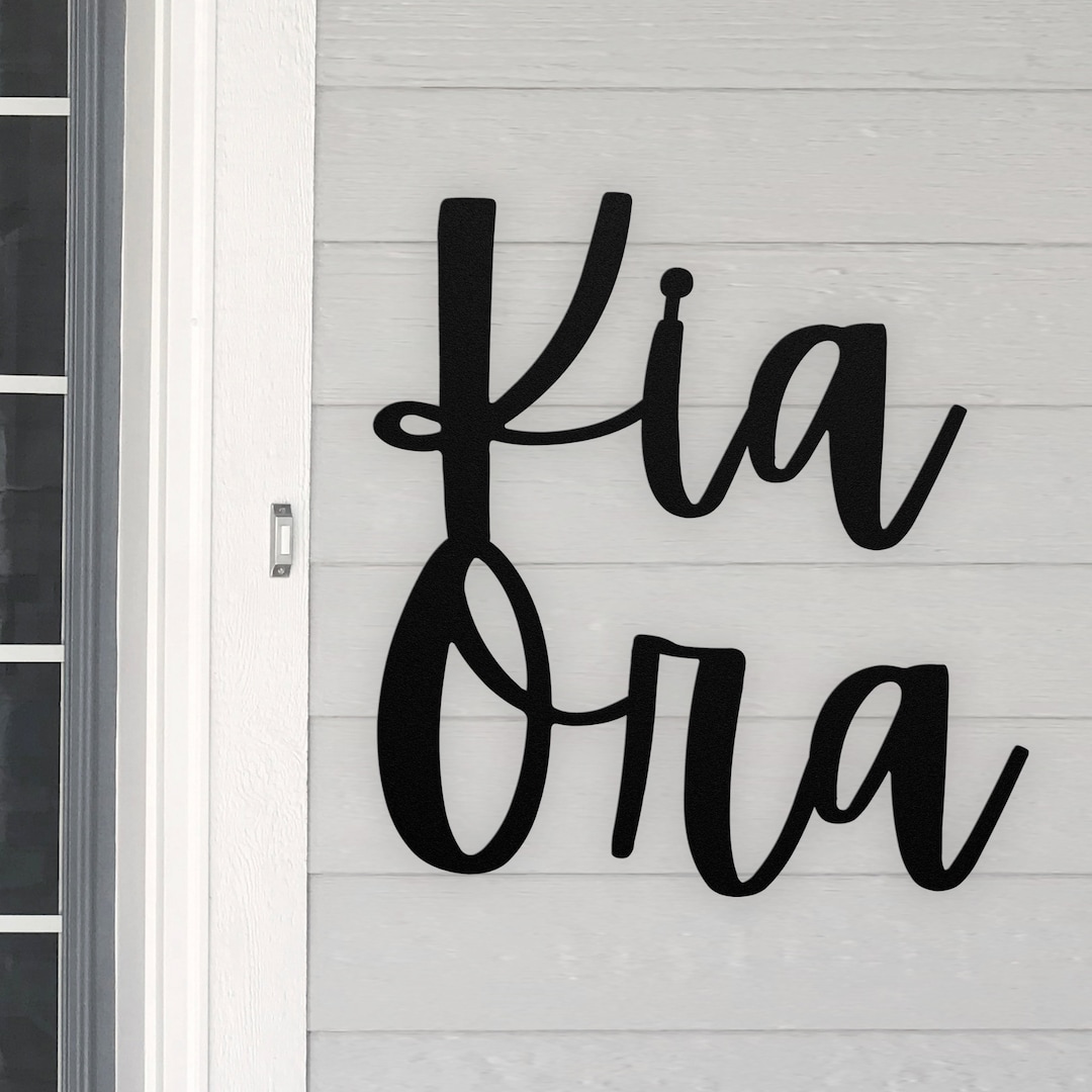 Maori Metal Sign Cheers Wall Art Plaque Te Reo New Zealand Front Home ...