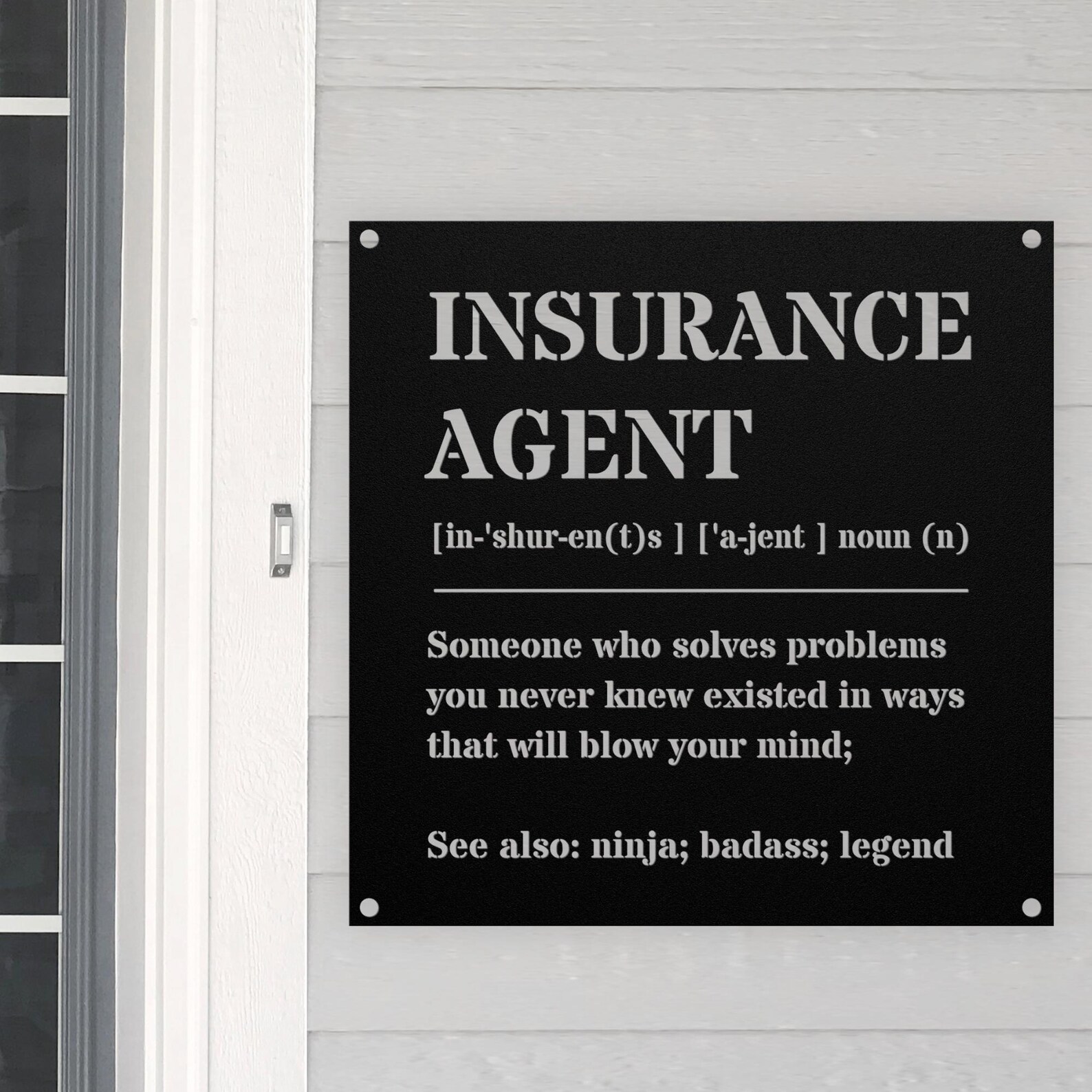 Funny INSURANCE AGENT Gift Metal Sign for Men and Women, for Birthday ...