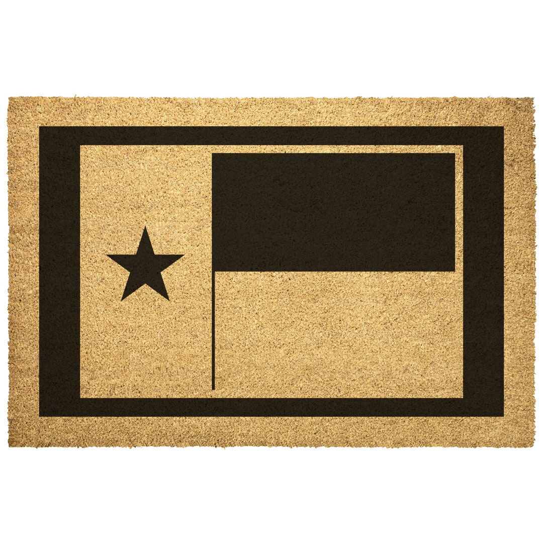 Texas Flag Doormat Texas State Flag Star Outdoor Rug Gift for Texan ...