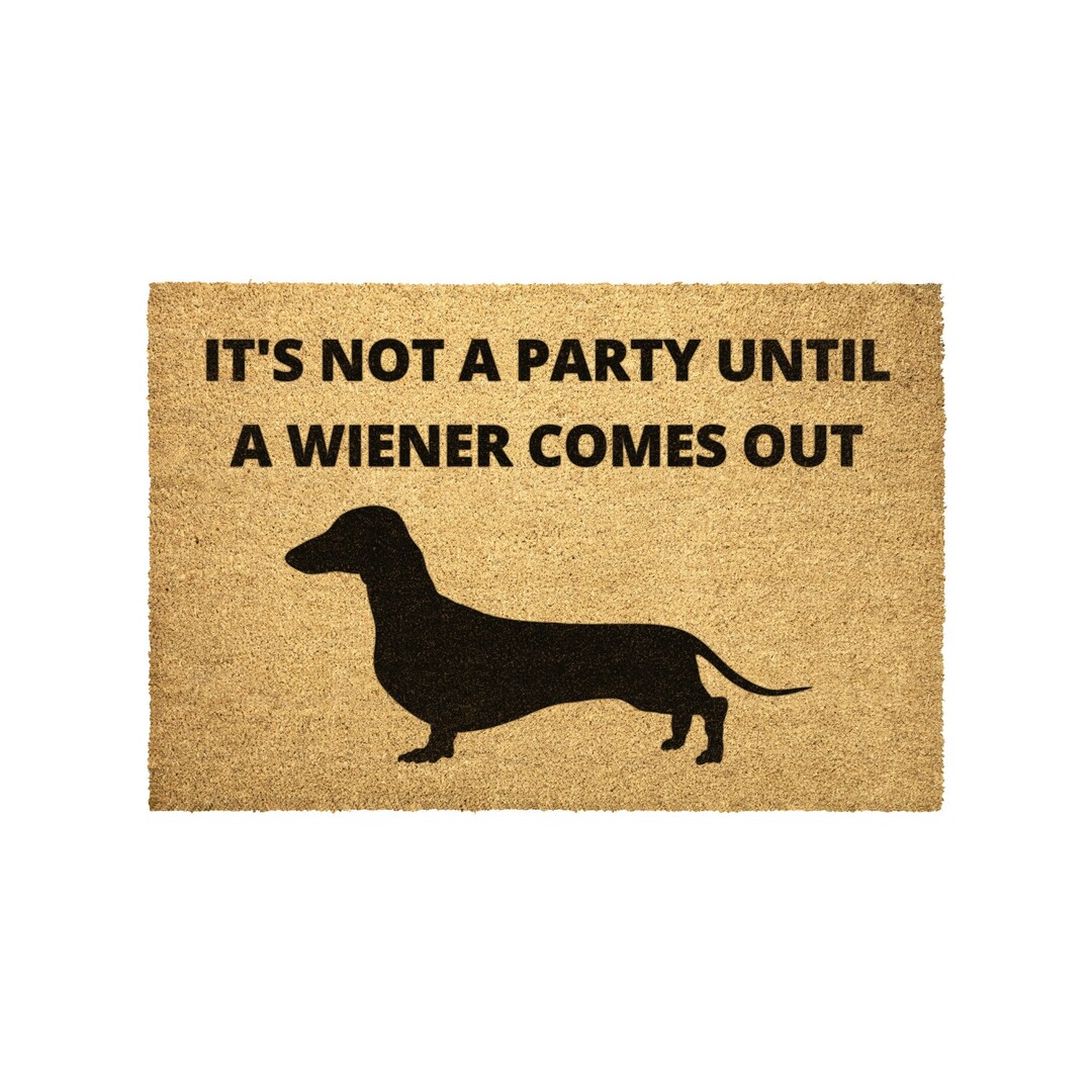 It's Not A Party Until A Wiener Comes Out Doormat, Great Gift for Funny ...